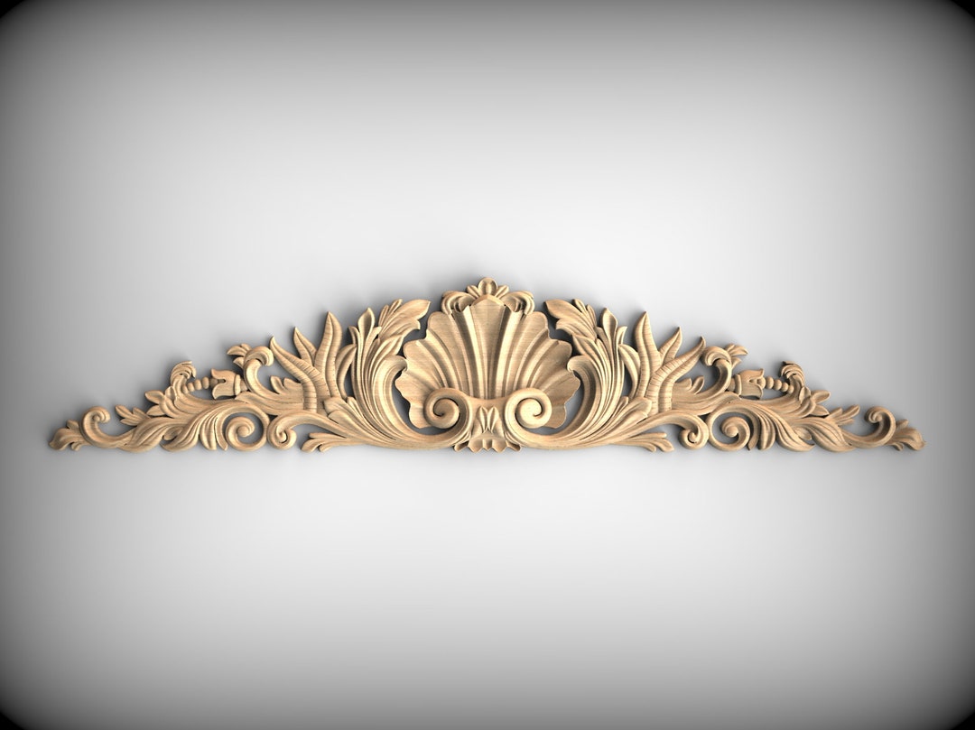 Classic Scrollwork Wooden Onlay Handcrafted Carved Wood Trim for ...