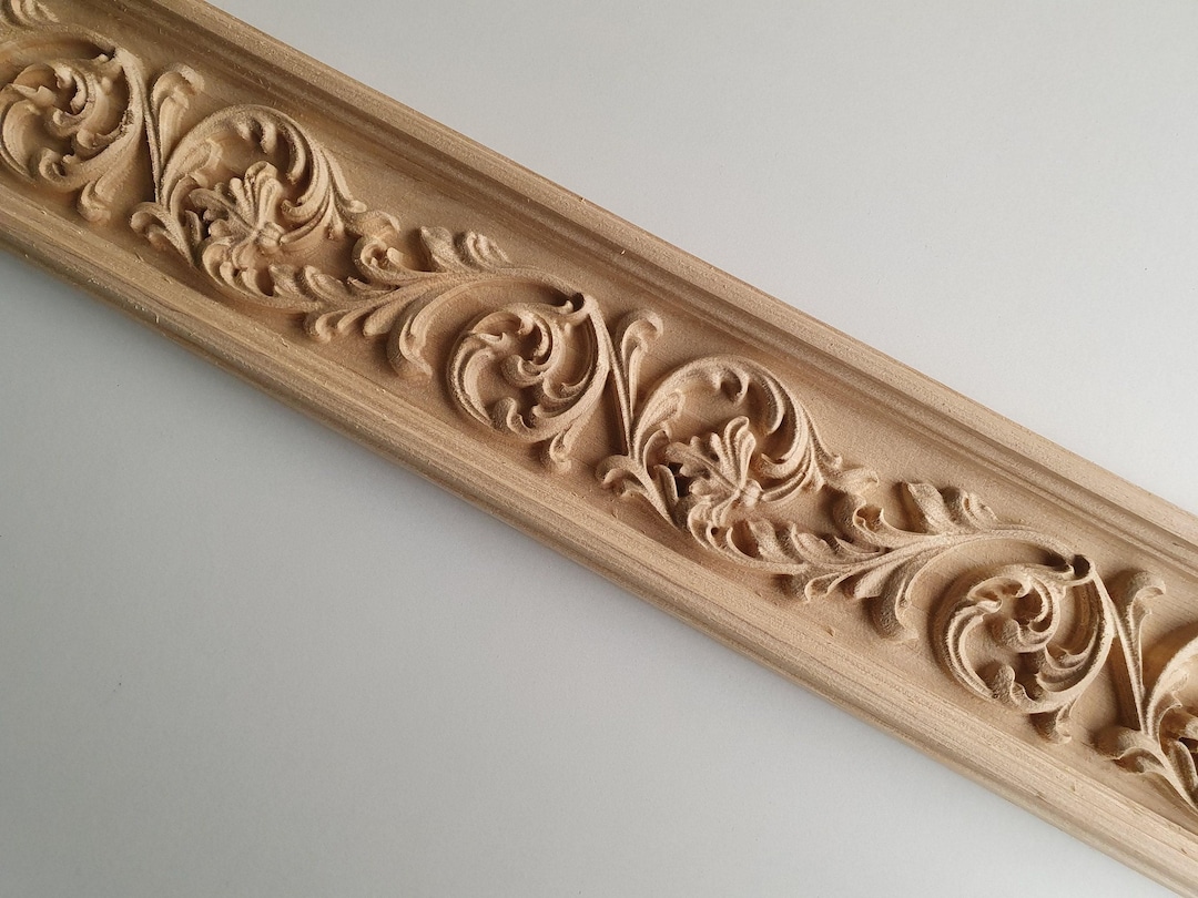 Wood Wall Molding: Acanthus Leaf Scroll Design (40 Inches) - Etsy