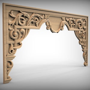Elegant Carved Wood Arch Onlay Artistic Arch Enhancement, 1pc ...