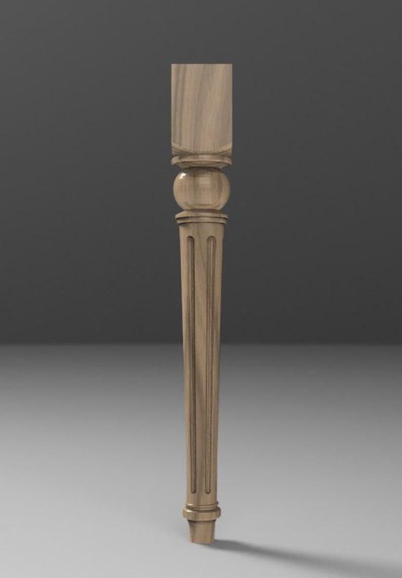 Decorative Table Leg: Rounded Fluted Style (70 Cm Height) - Etsy