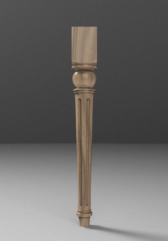 Decorative Table Leg: Rounded Fluted Style (70 Cm Height) - Etsy