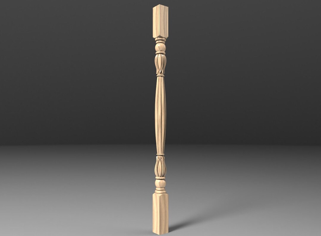 Neoclassical Wooden Rectangular Baluster With Flowers - Etsy