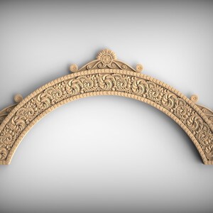 Ornate Elegance: Classical Wooden Archway, 1pc, Unpainted, Home Wall ...