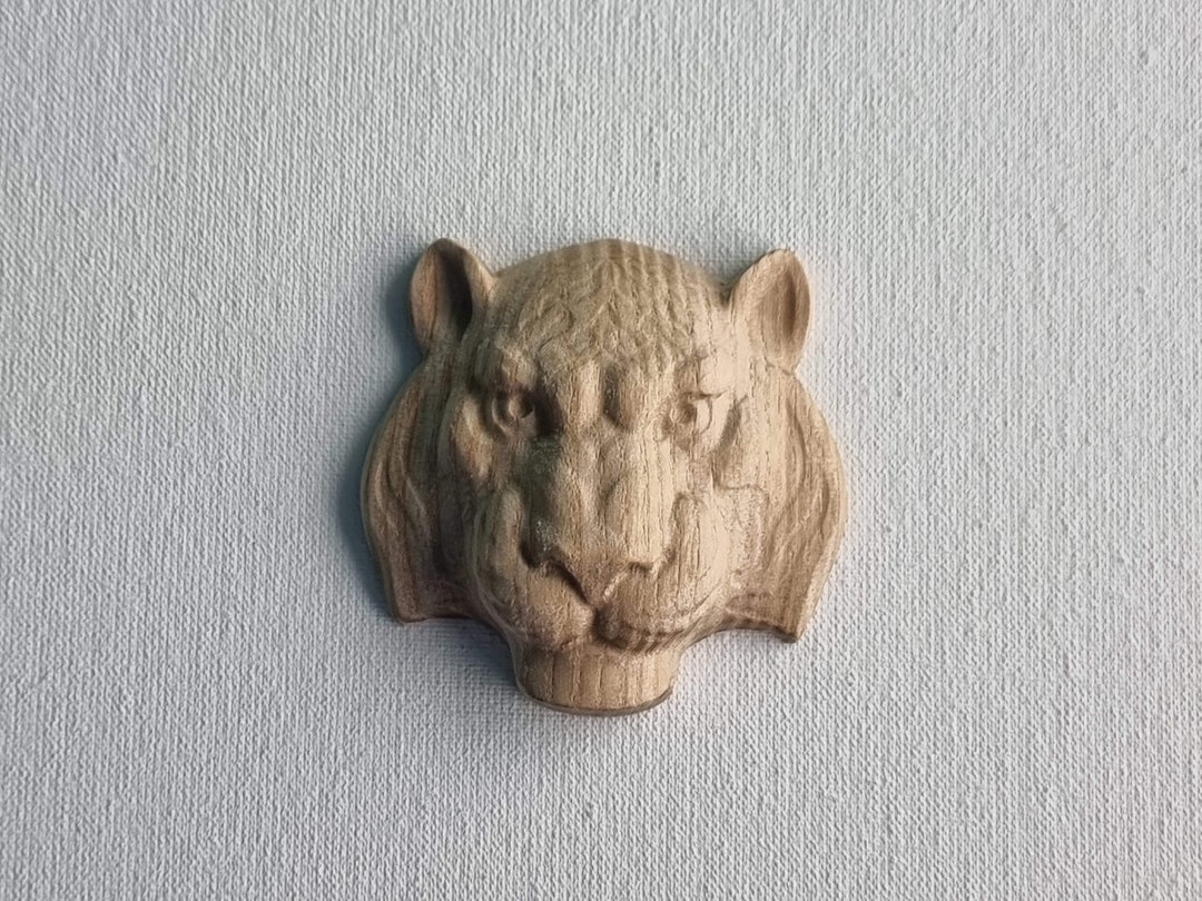 Tiger Wood Onlay – Carved Wood Pediment Mask, 1pc, Unpainted ...