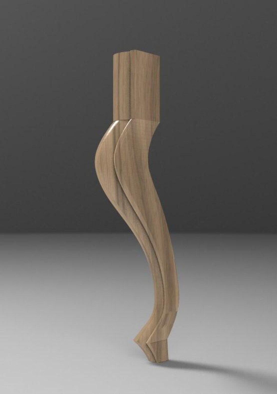 Sleek Curved Design | Minimalist Carved Wooden Leg – Customizable ...