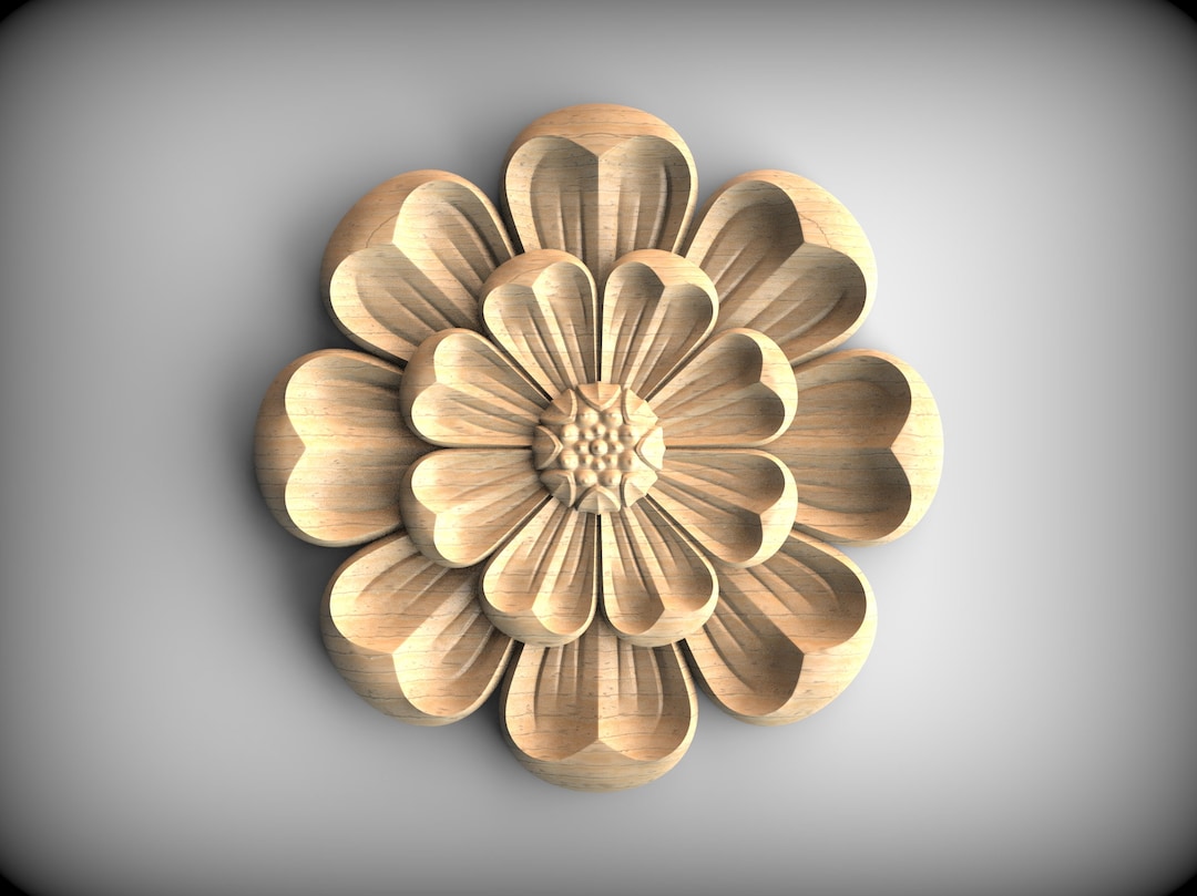 Ornate Wooden Carved Rosette, 1 Piece, Unpainted, Home Wall ...