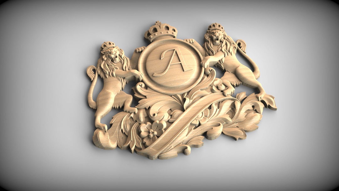 Coat of Arms Letter A, Personalized Family Coat of Arms, Onlay With ...