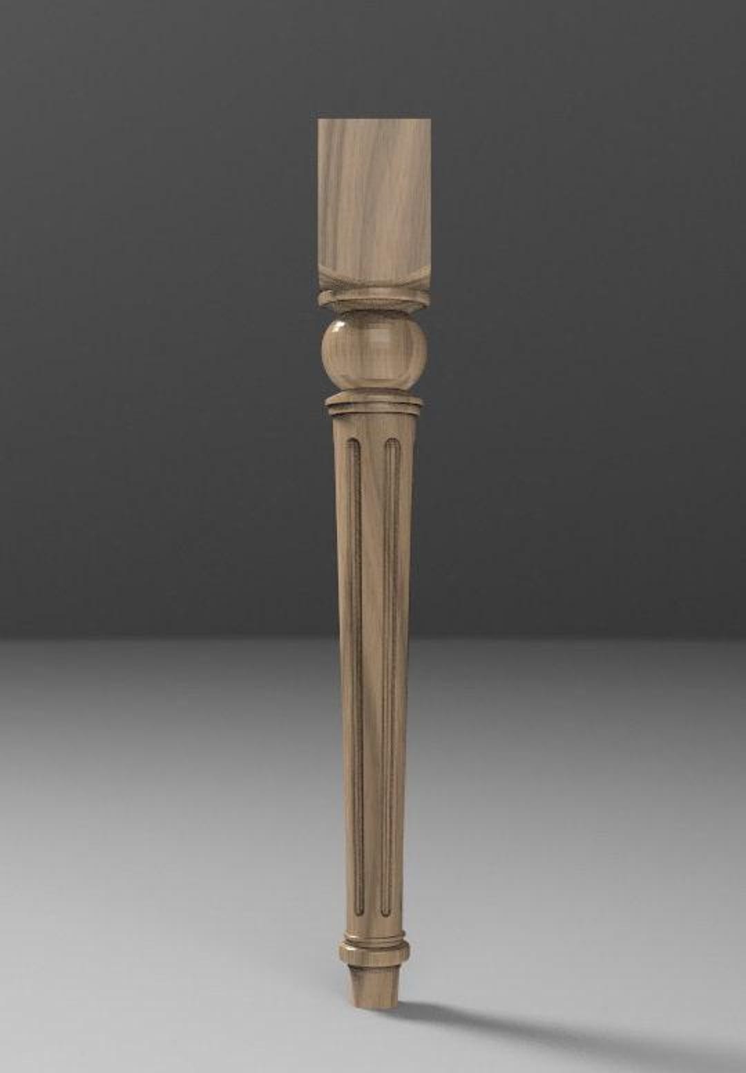 Elegant Carved Wood Leg With Rounded and Fluted Details – Stylish ...