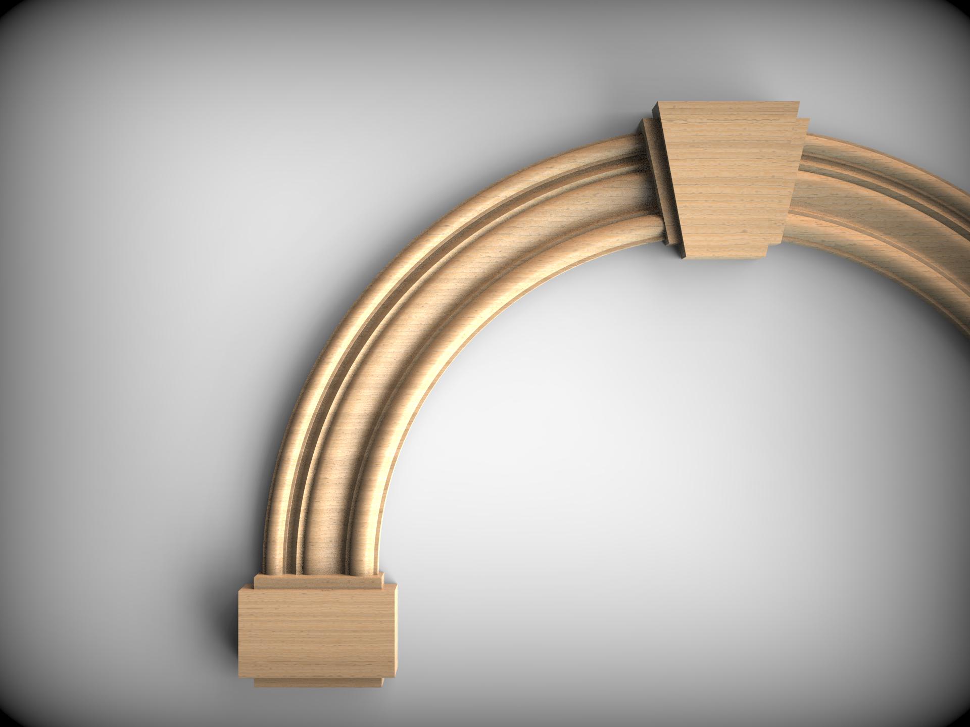 Modern Wooden Archway Onlay, Minimalist Design (radius Trim) - Etsy