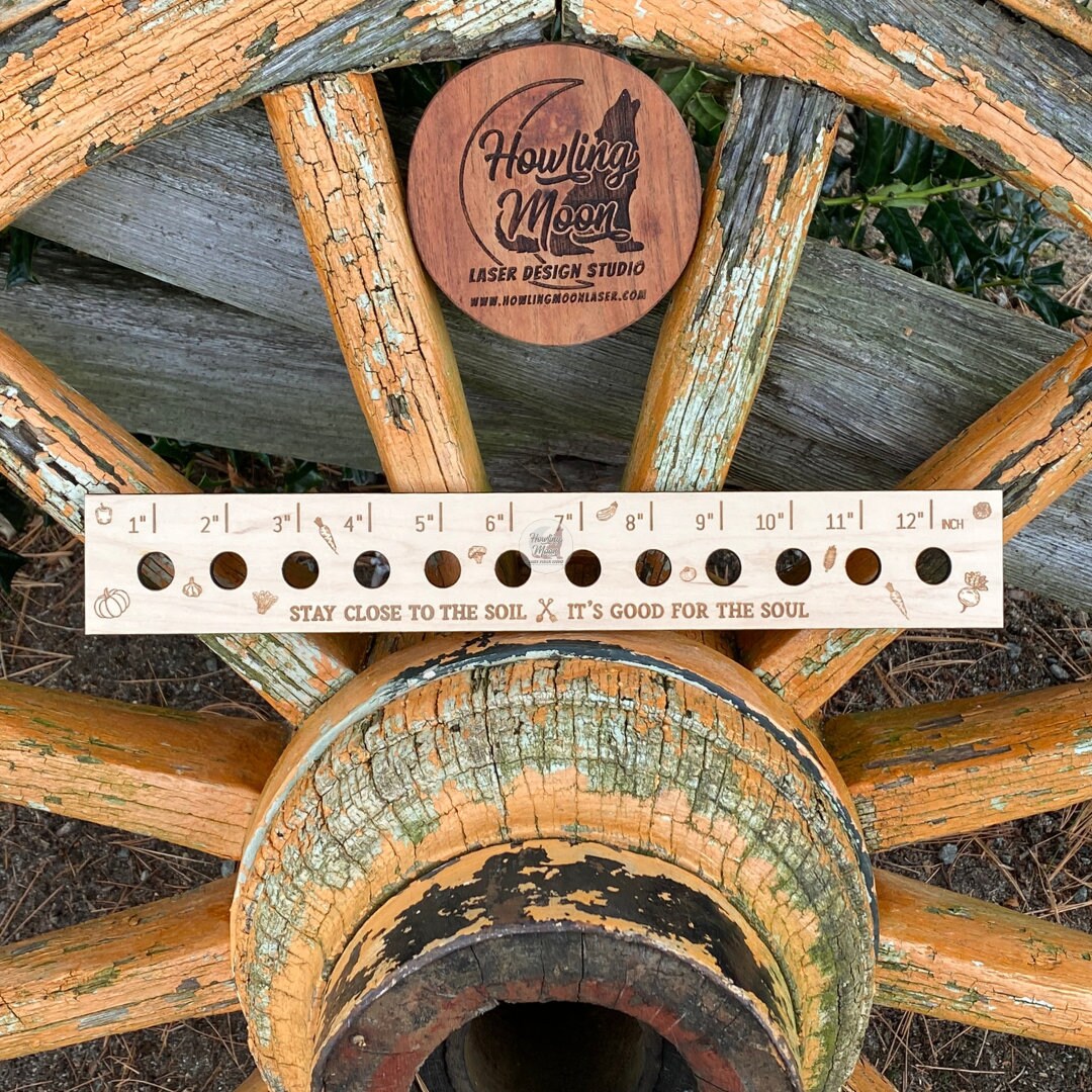 Seed Spacing Wood Ruler for Gardeners 'stay Close to the Soil' Garden ...