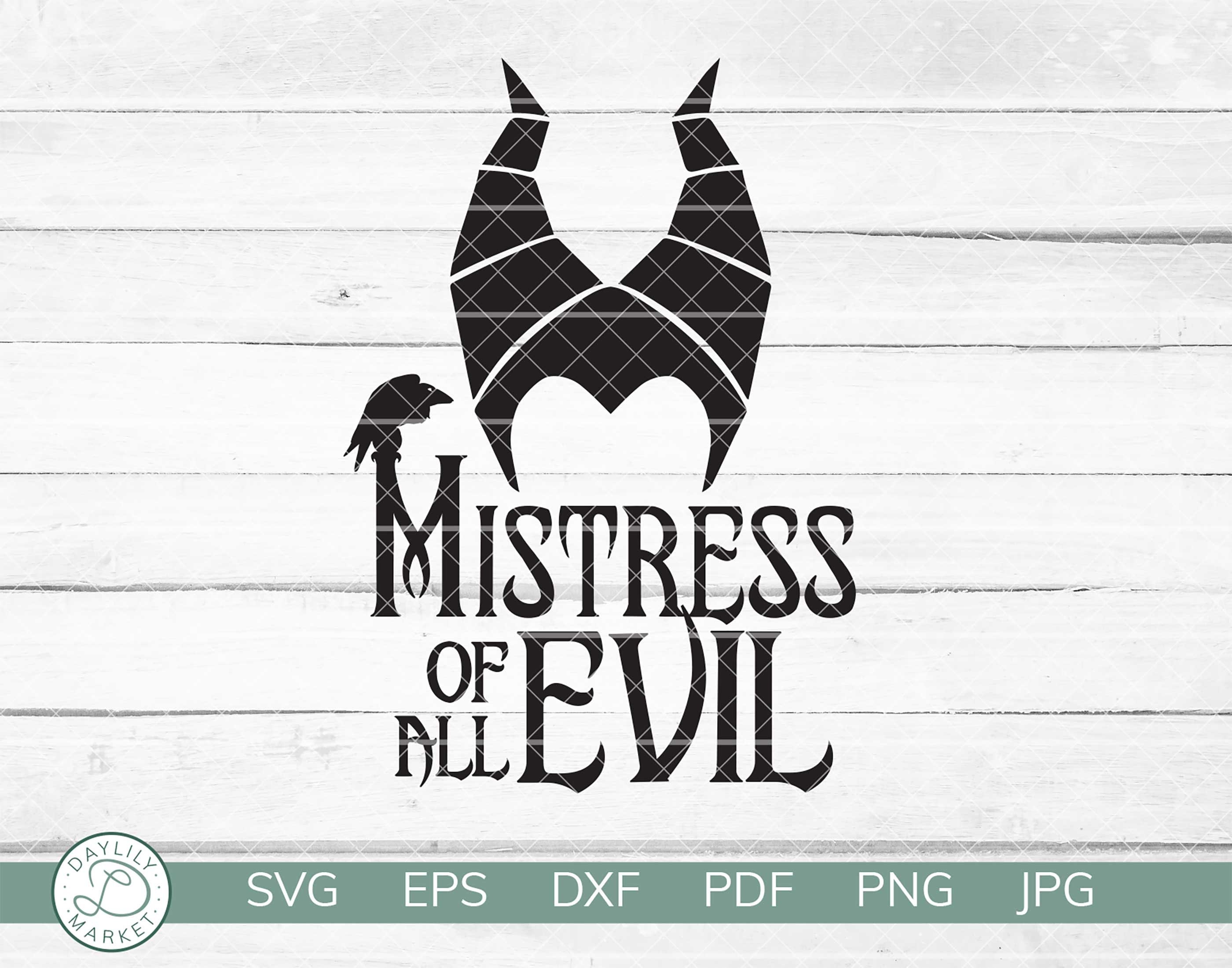 Mistress of All Evil SVG Maleficent SVG Maleficent Horns - Etsy UK