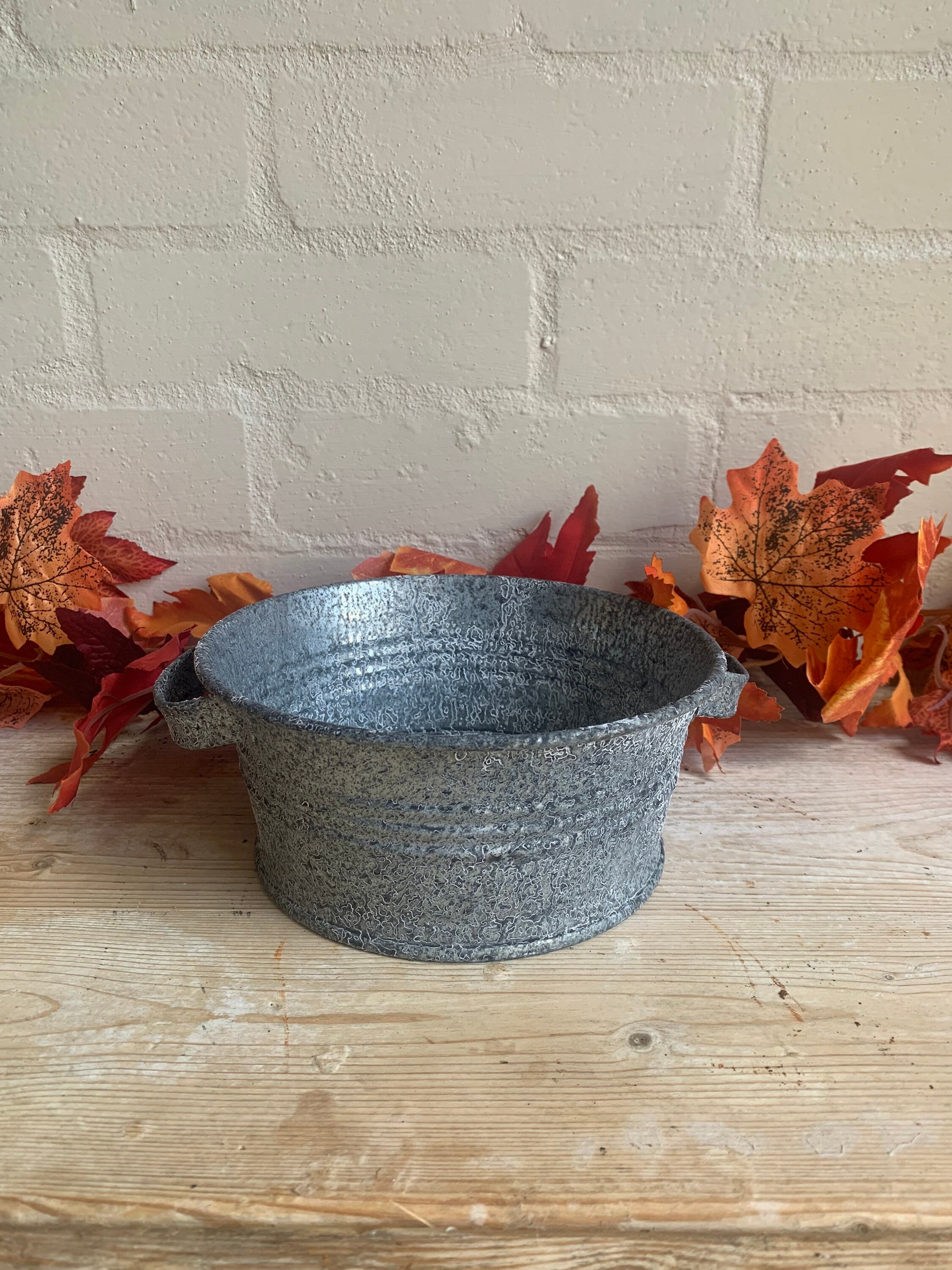 Aged Zinc Metal Bowl Various Sizes - Etsy UK