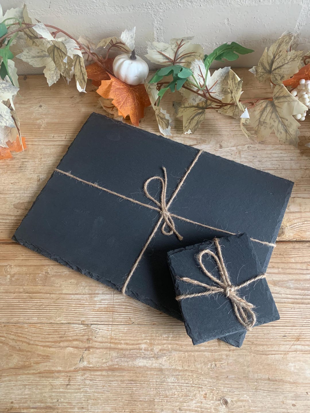 Rustic Natural Slate Tableware - Place Mats and Coasters - Etsy UK
