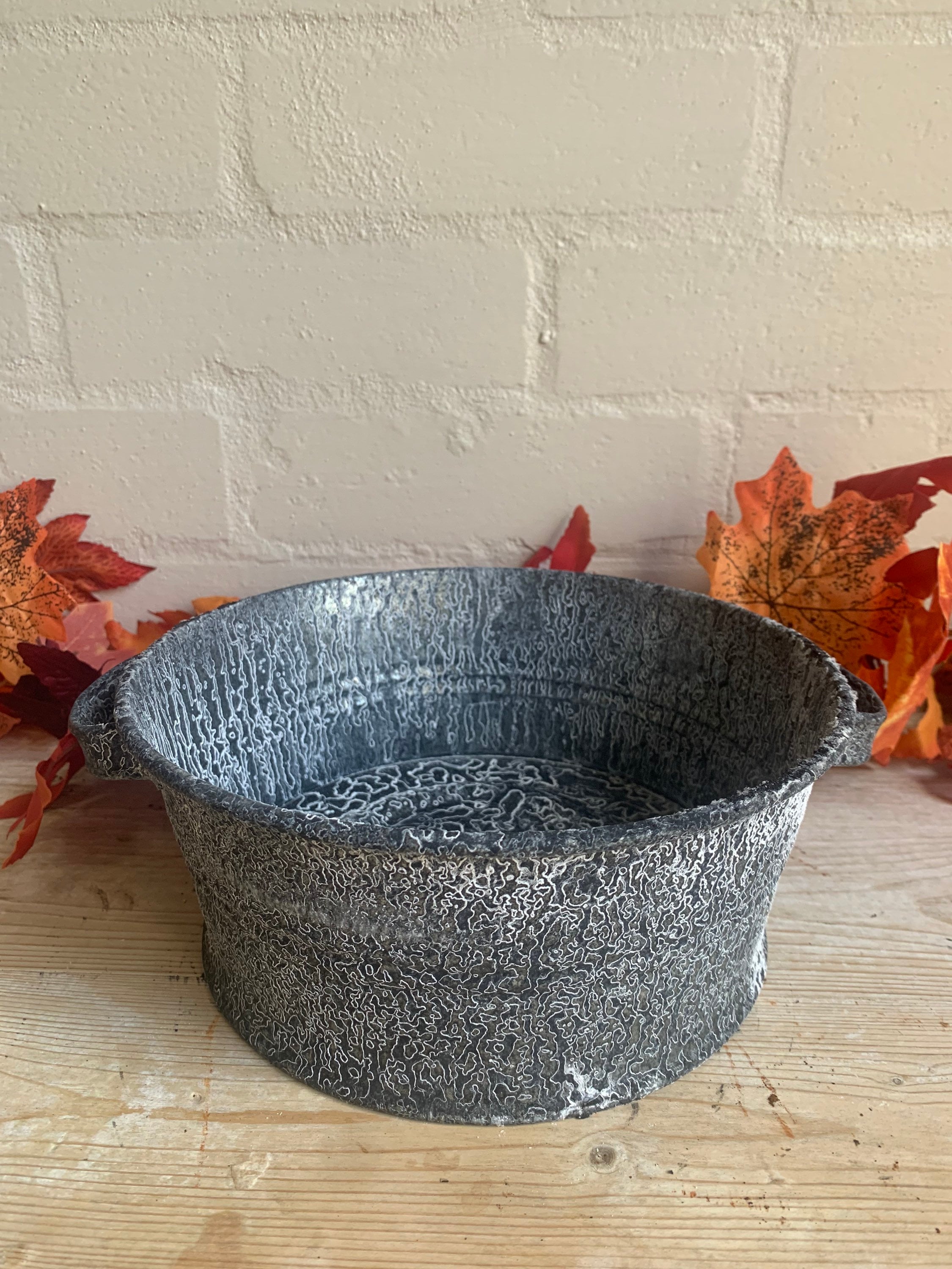 Aged Zinc Metal Bowl Various Sizes - Etsy UK