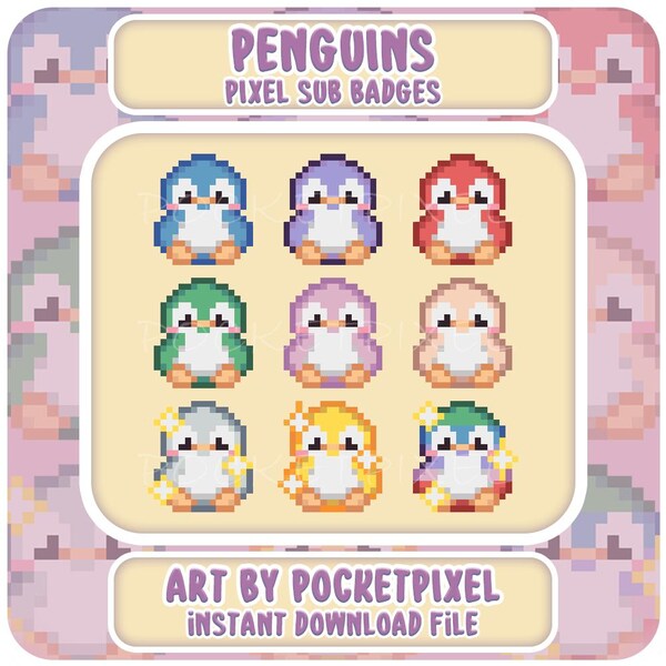 Pixel Peepo Sub/bit Badges - Etsy Canada