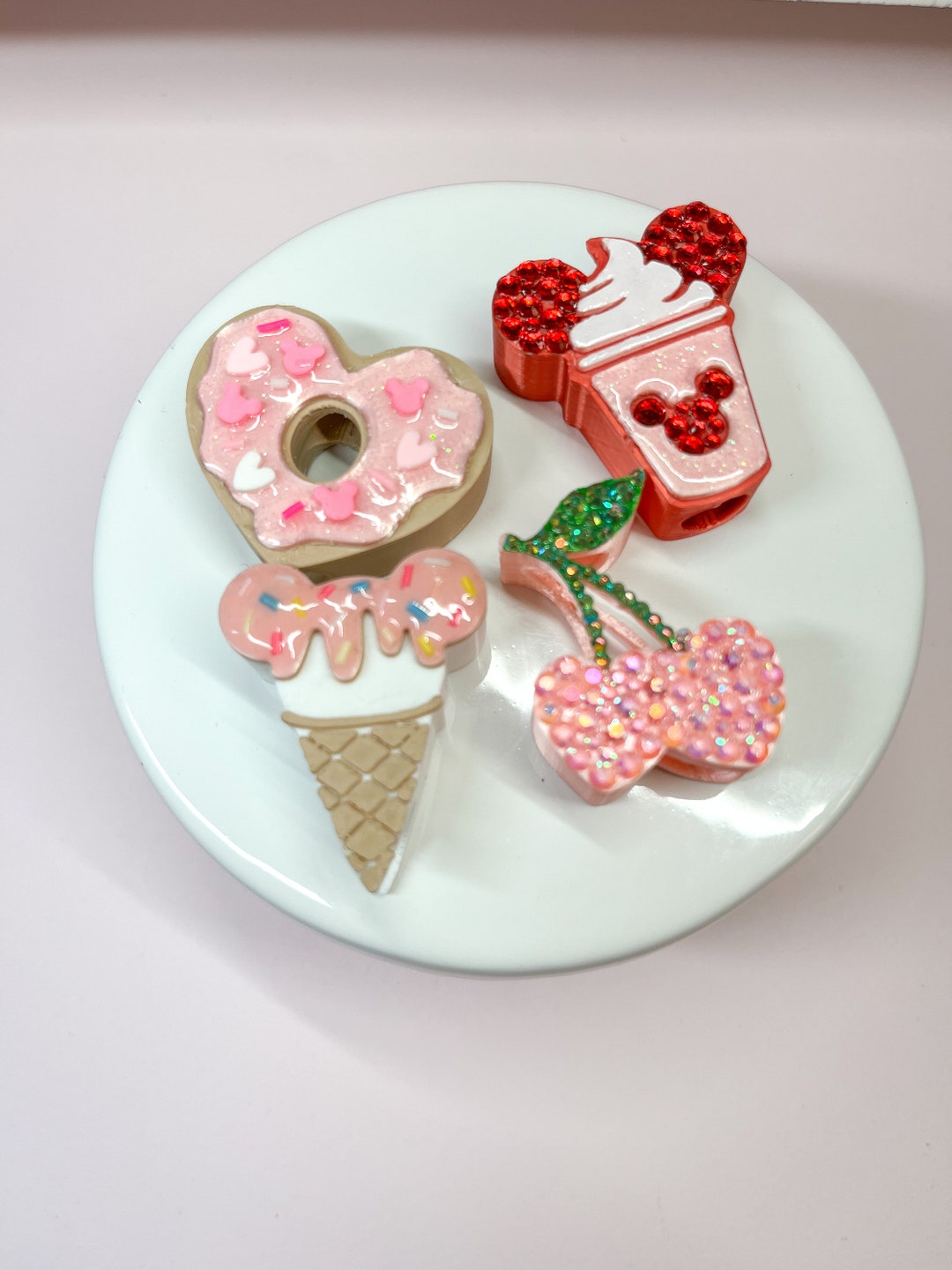 Valentines Straw Toppers Ice Cream Straw Topper Cherry Straw Topper ...