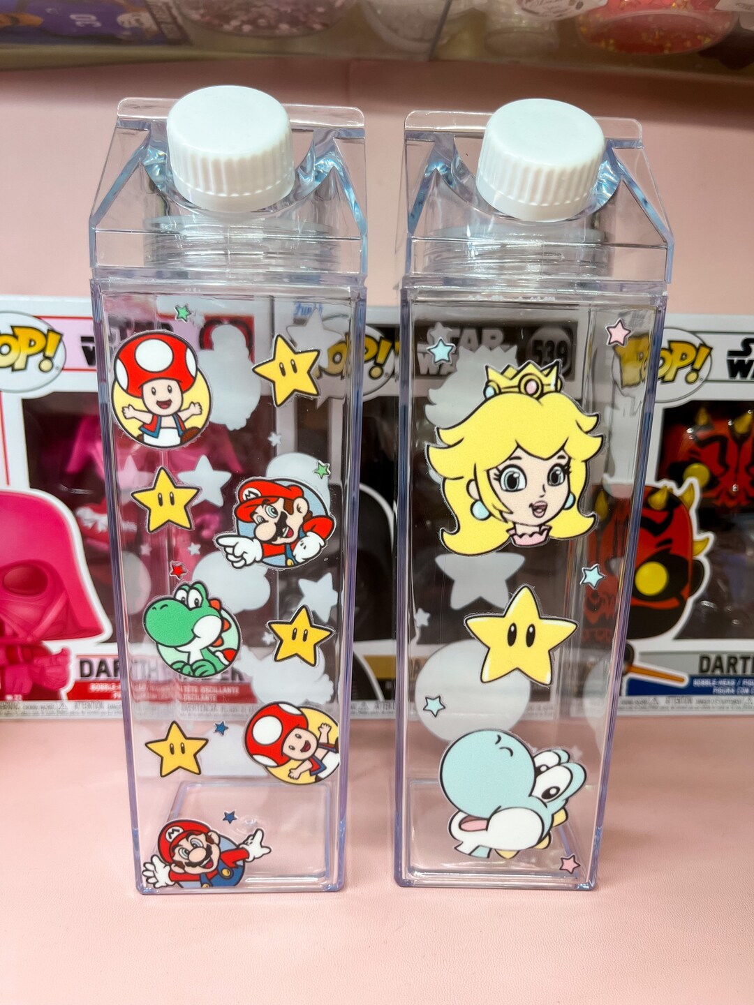 Super Mario Bros Water Bottle Princess Peach Water Bottle - Etsy
