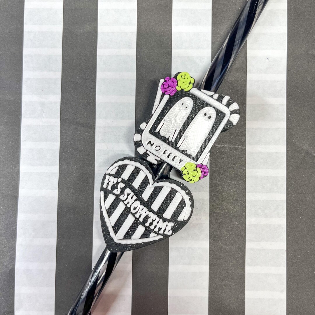 Halloween Straw Toppers | Spooky Straw Toppers | Ghost Straw Toppers - Etsy