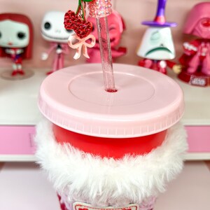 Valentines Straw Topper Valentines Straw Charm Rhinestone Straw Topper ...