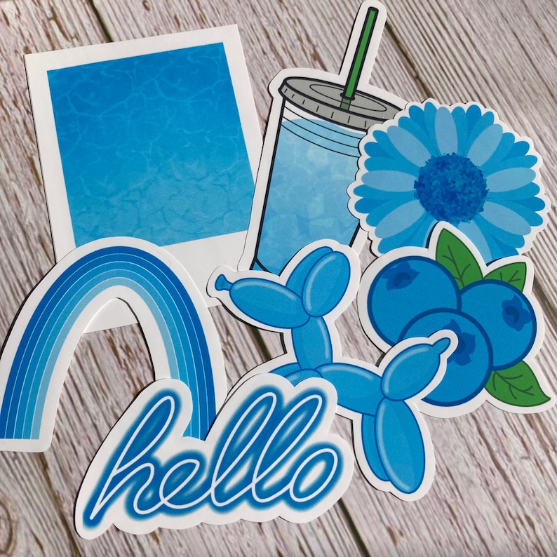 Blue Aesthetic Sticker Pack / Blue Stickers / Gift / Cute Decals / Fun ...
