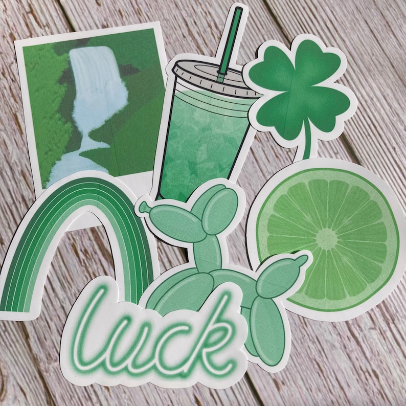 Green Aesthetic Sticker Pack / Green Stickers / Gift / Cute - Etsy