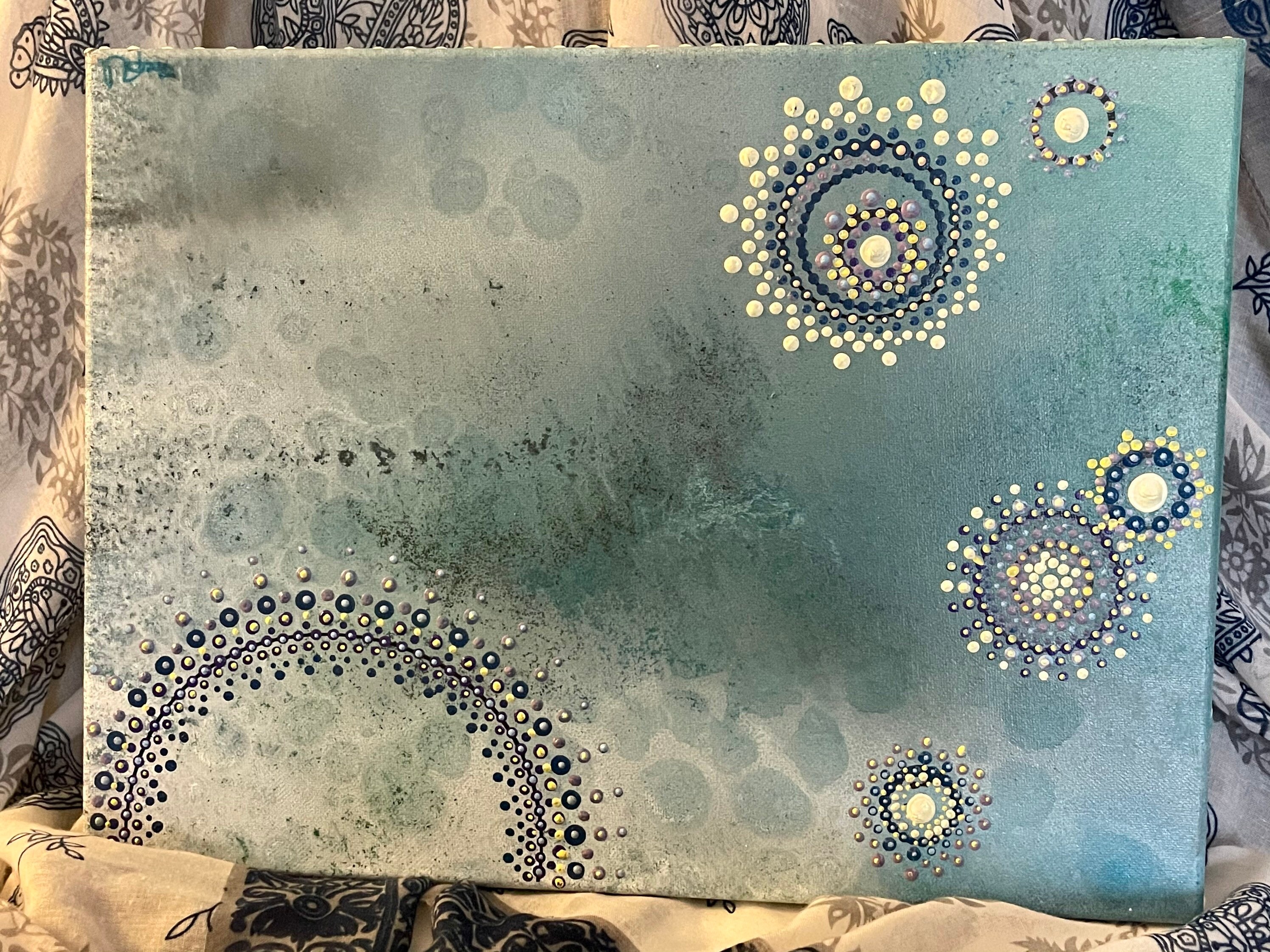 Original Painting Blue Water Mandalas - Etsy New Zealand
