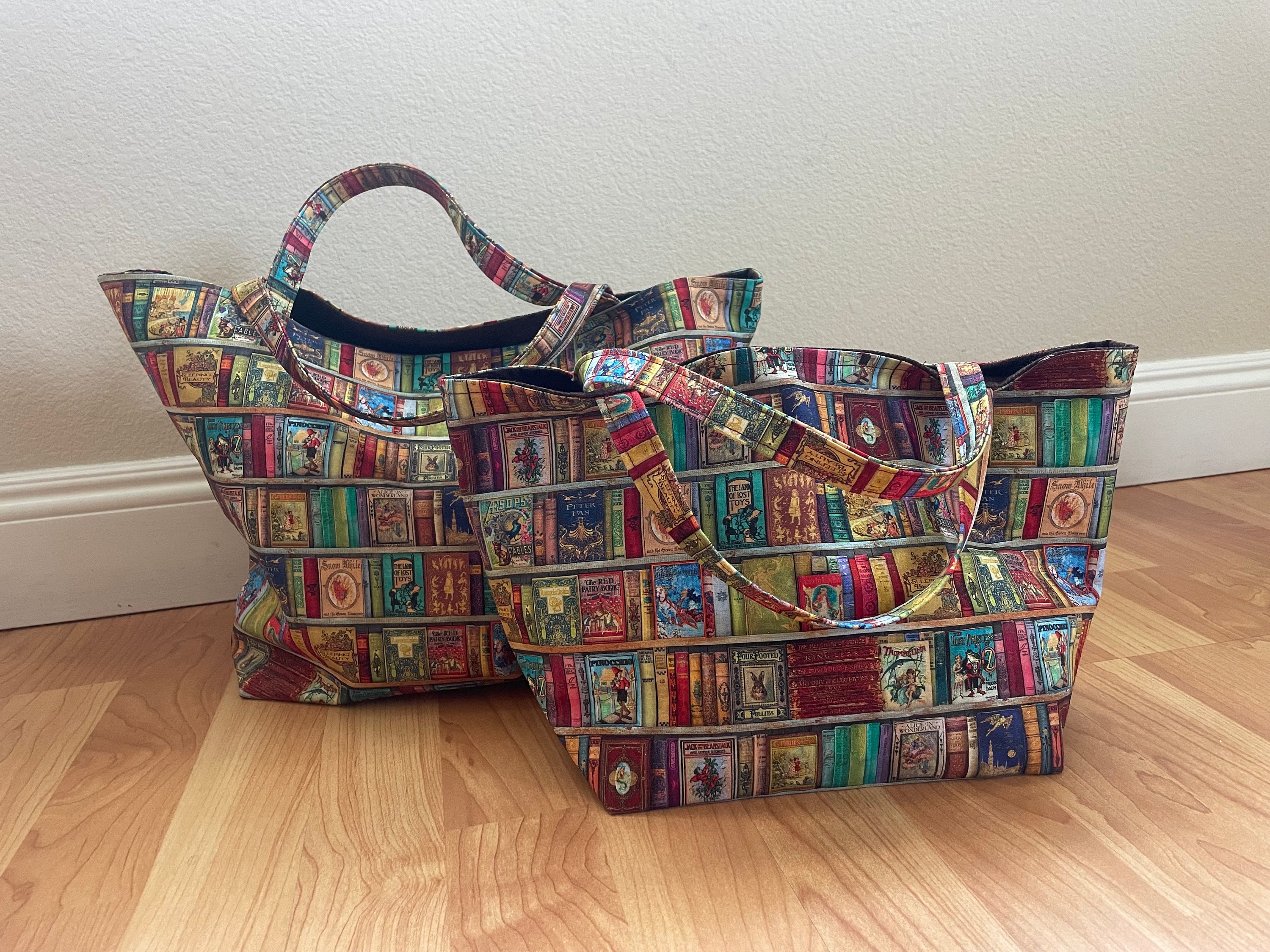 Handmade Reusable Tote Bags Book/library Tote Book Lover Gift Idea - Etsy