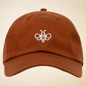 Cute Bee Baseball Hat, Embroidered Dad Cap, Save the Bees, Bee Design ...