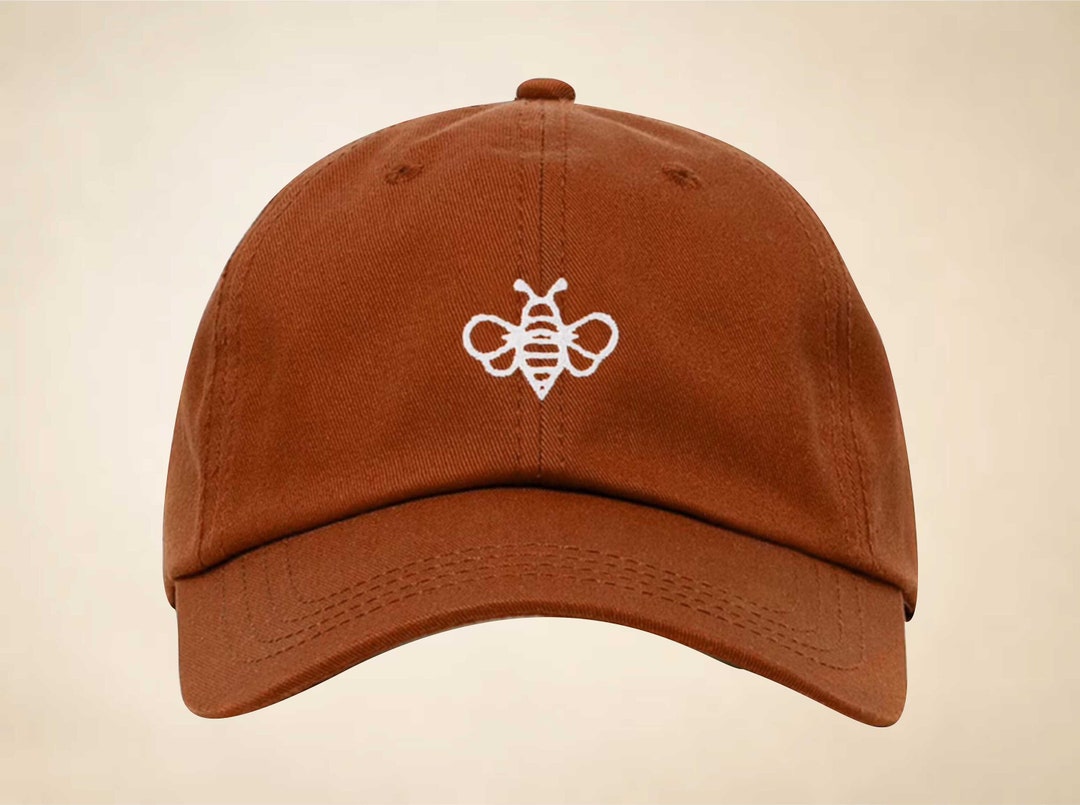 Cute Bee Baseball Hat, Embroidered Dad Cap, Save the Bees, Bee Design ...