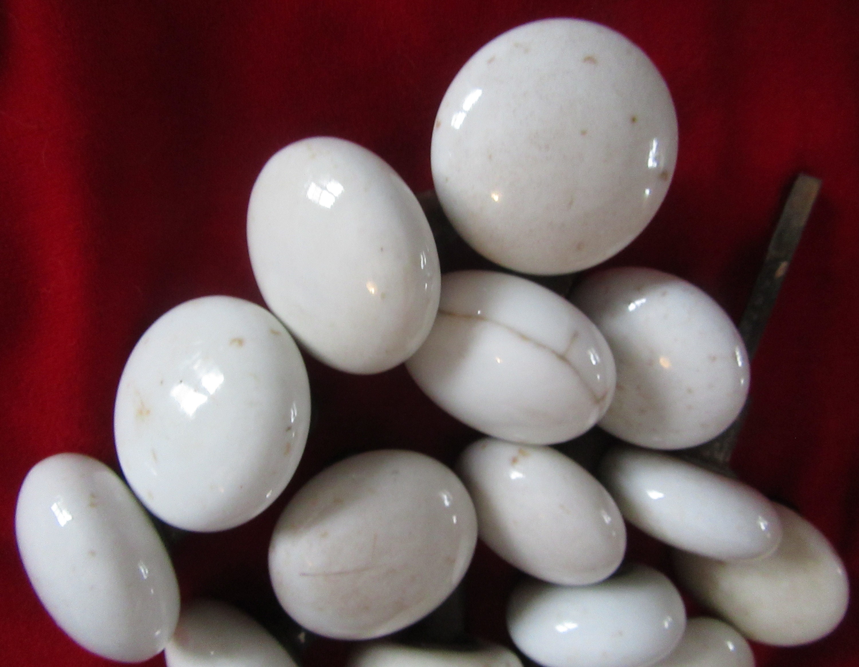 Slightly Distressed Victorian White Porcelain Door Knobs, Otherwise is ...