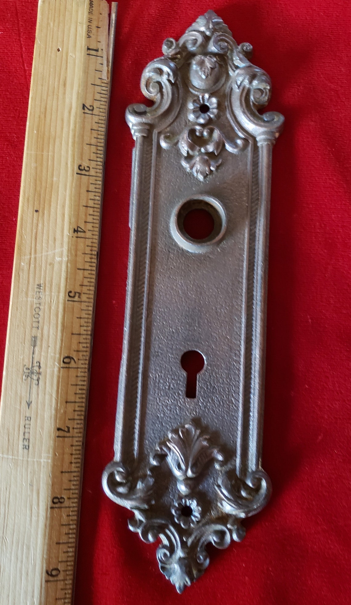 Large Victorian Cast Metal Back Plates, Detail in Relief. Pattern ...