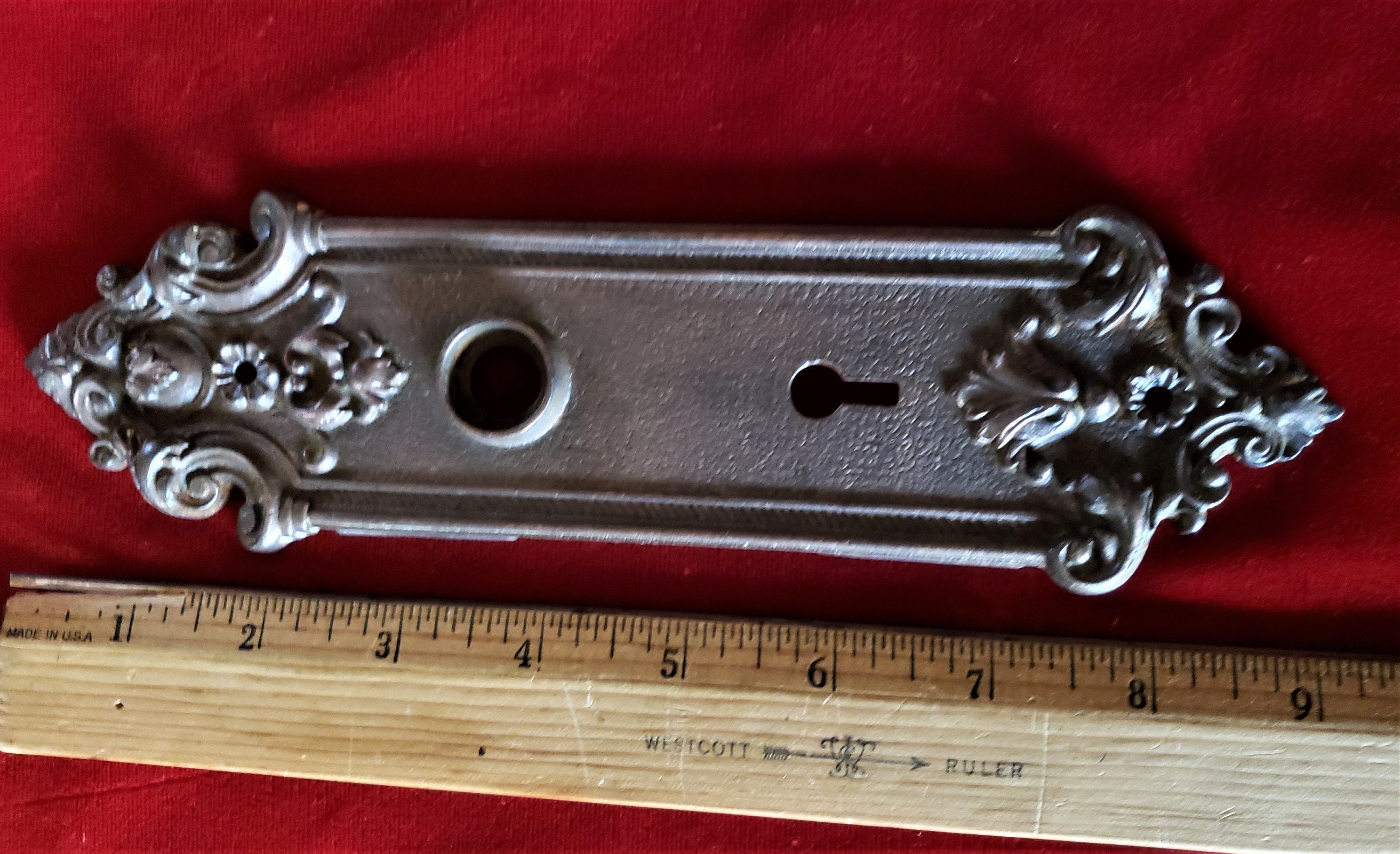 Large Victorian Cast Metal Back Plates, Detail in Relief. Pattern ...