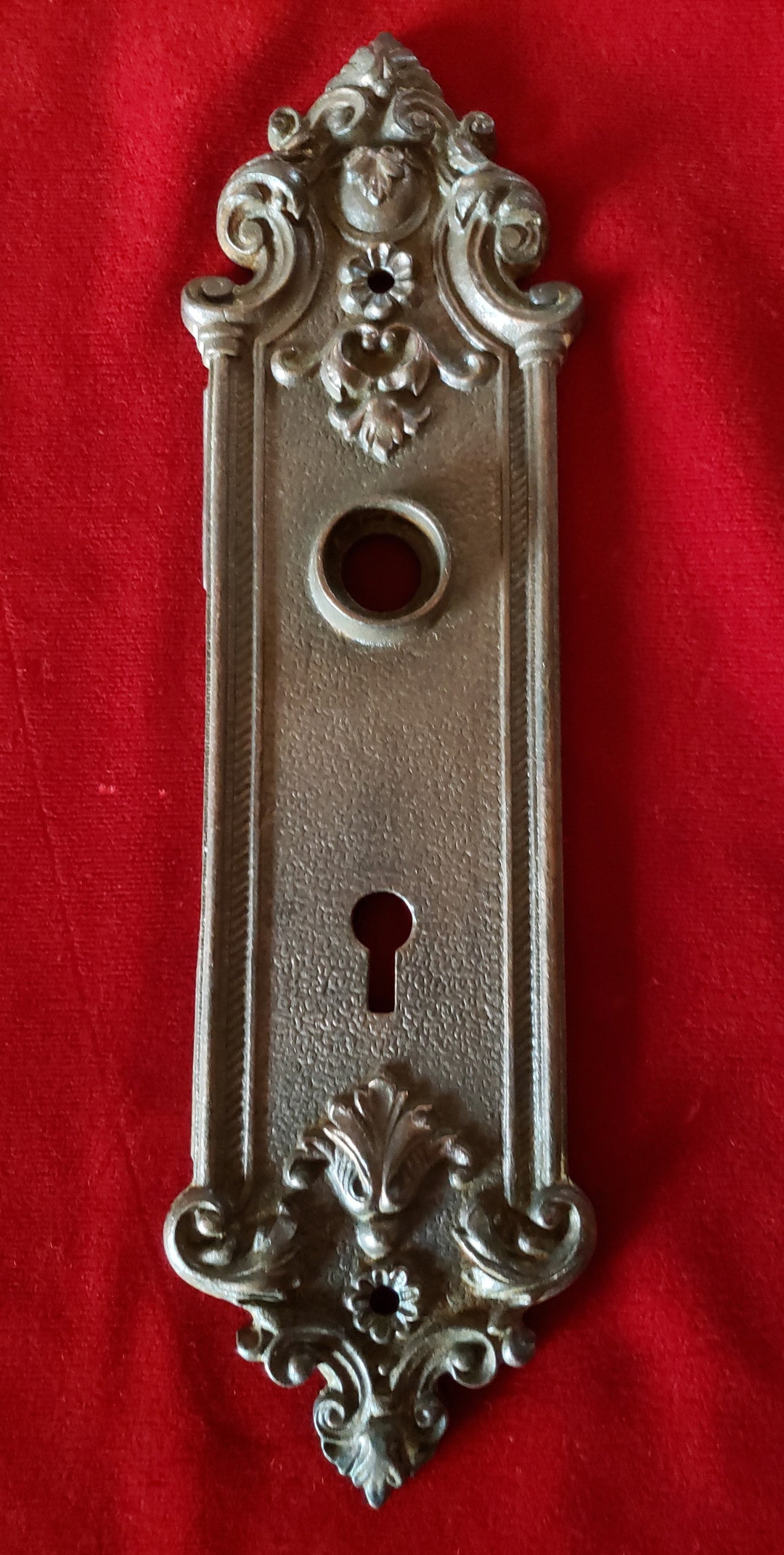 Large Victorian Cast Metal Back Plates, Detail in Relief. Pattern ...