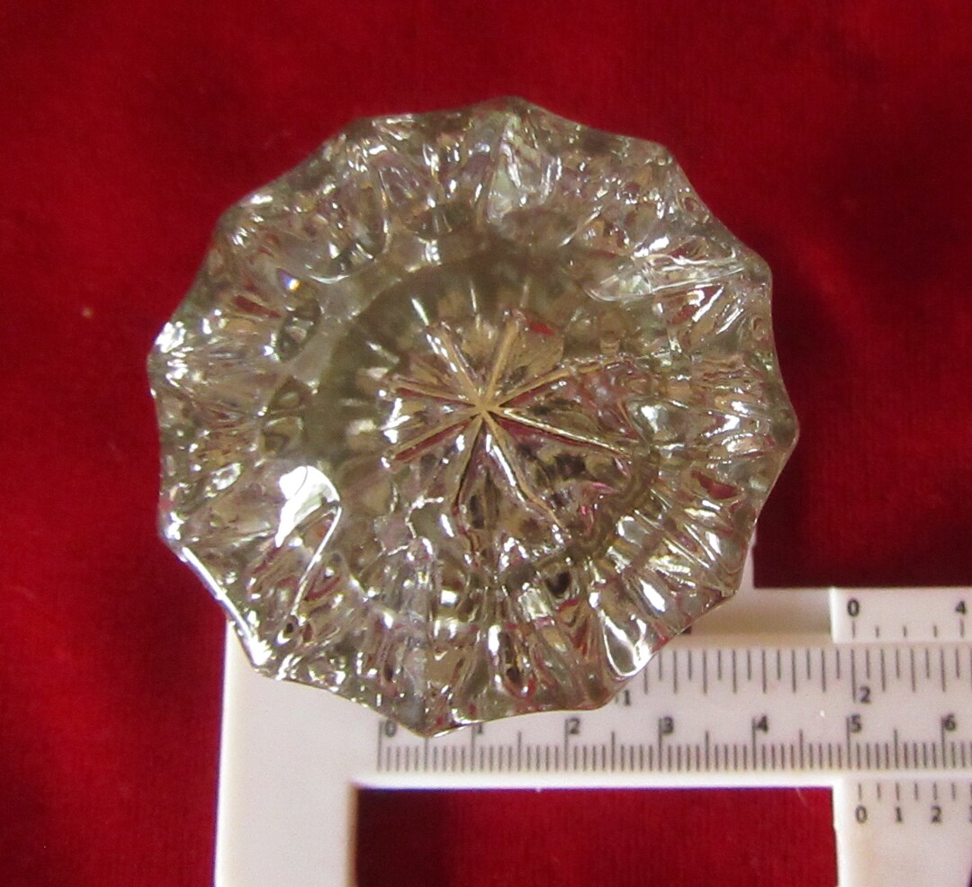 Early 20th Century, 12-point Glass Door Knobs With Mercury Stars. Made ...