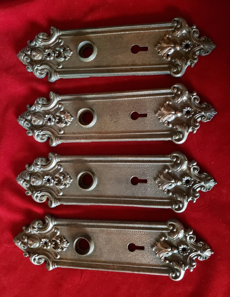 Large Victorian Cast Metal Back Plates, Detail in Relief. Pattern ...