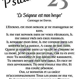 Psalm23 the Lord is My Shepherd Digital Print. English, King James ...