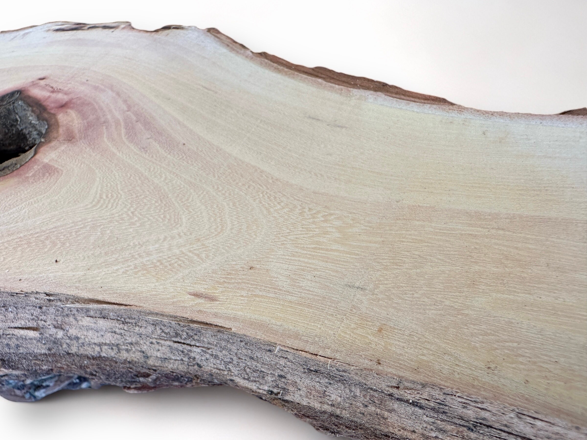 Live Edge Elm Slab With Knothole - Etsy