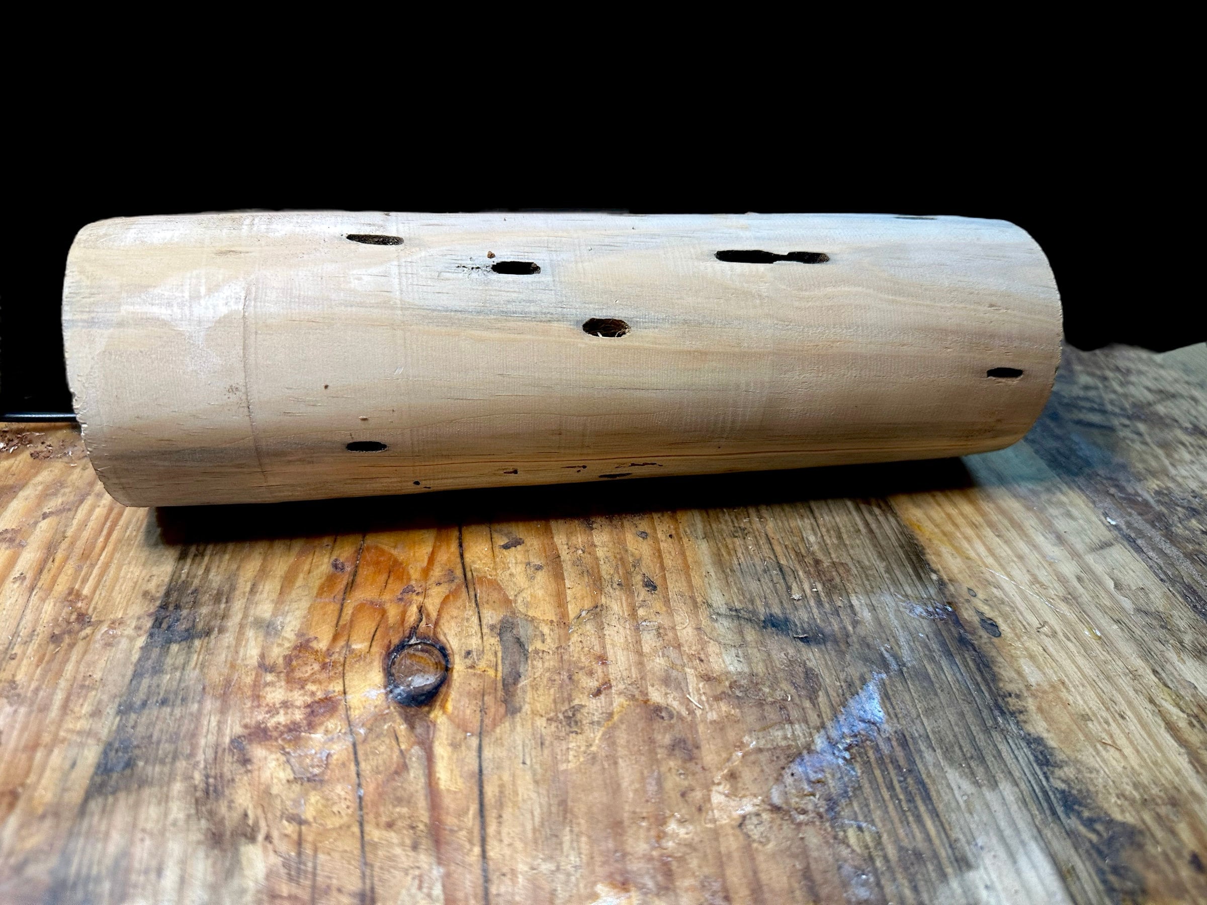 Blue Stained Pine Wood Hand Turned Log Bug Hotel - Etsy