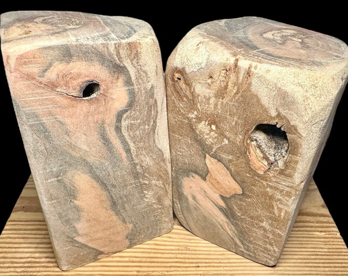 Twisted Cherry Wood Blocks - Etsy