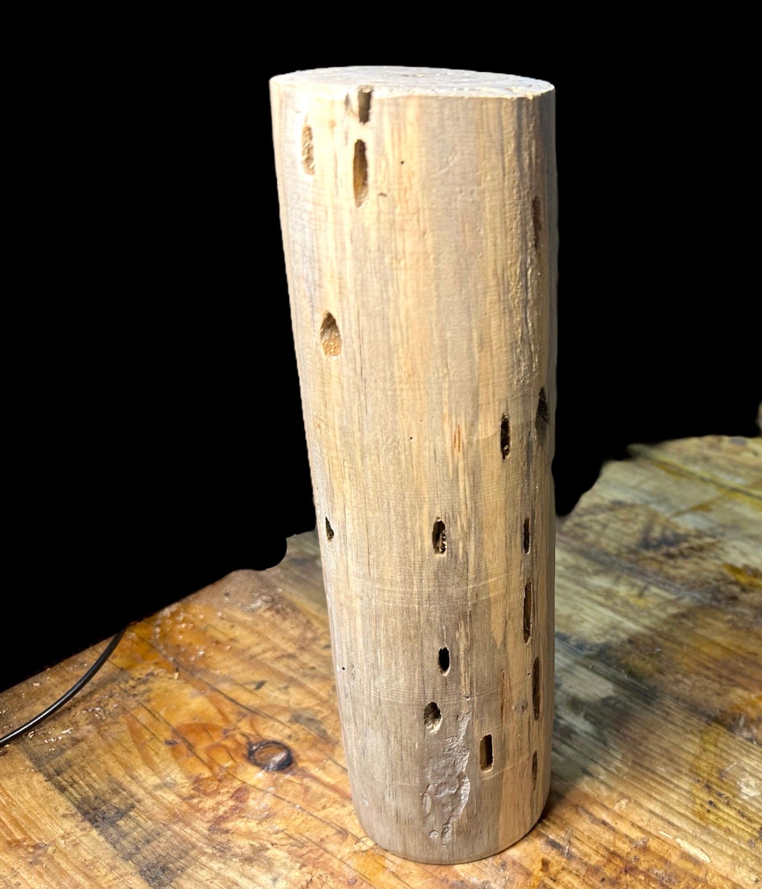 Blue Stained Pine Wood Hand Turned Log Bug Hotel - Etsy