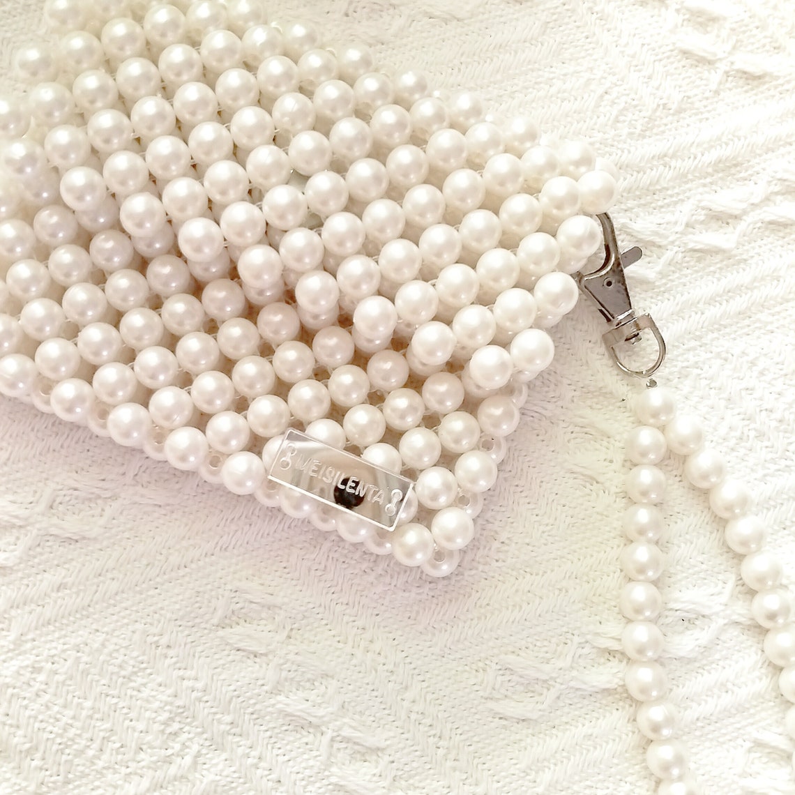 Pearl Purse Beaded Wallet Card Holder Mini Small for Women - Etsy