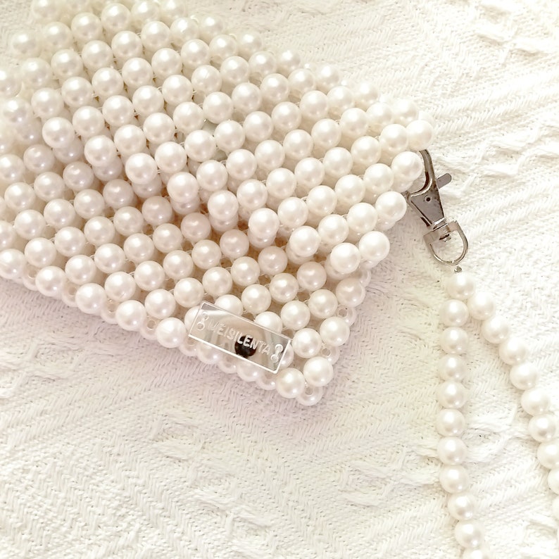 Pearl Purse Beaded Wallet Card Holder Mini Small for Women - Etsy