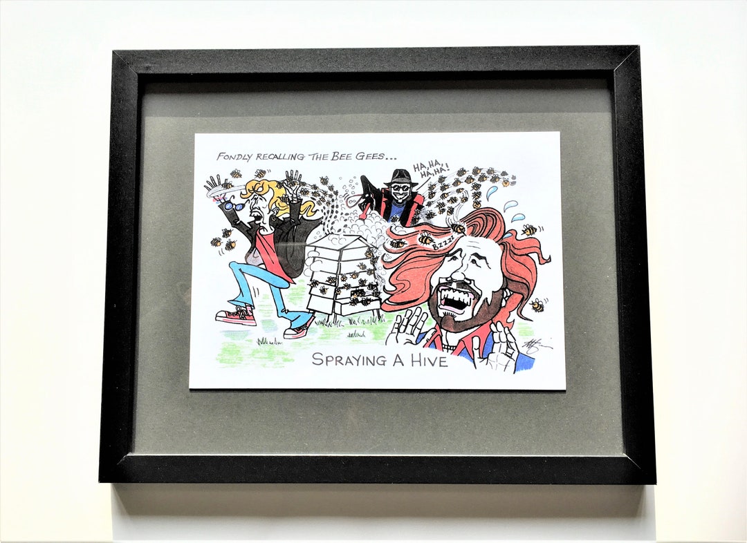 Bee Gees Funny Hand-drawn Framed Prints Different Designs & Sizes ...