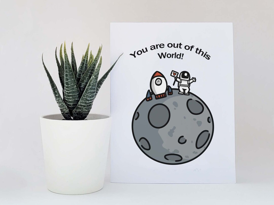 Out of This World! Printable Greeting Card - Etsy