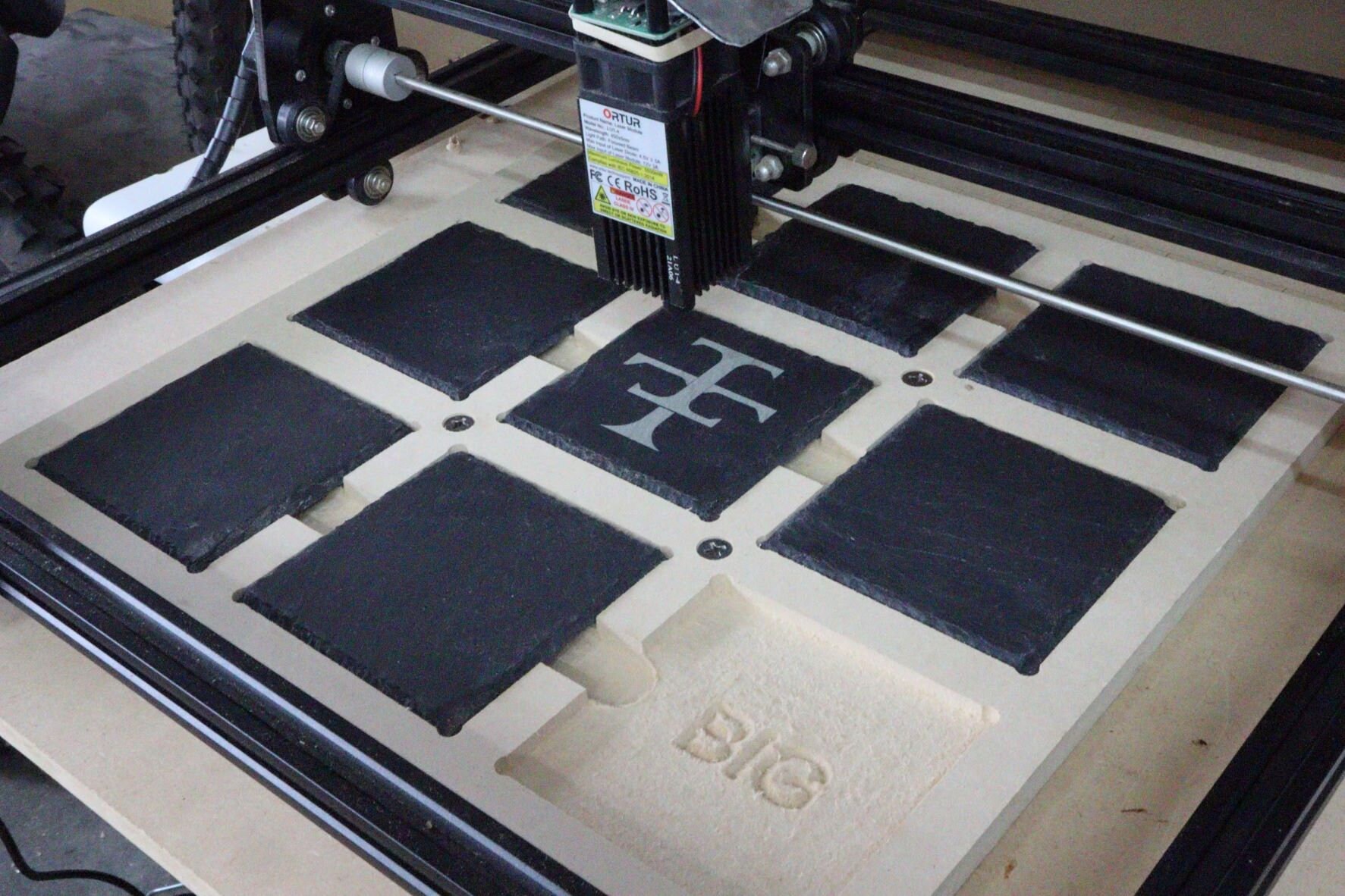 Coaster Engraving Jig 4 Inch Square Digital File - Etsy