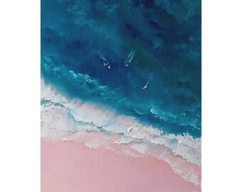 Blue Sea Painting | Etsy