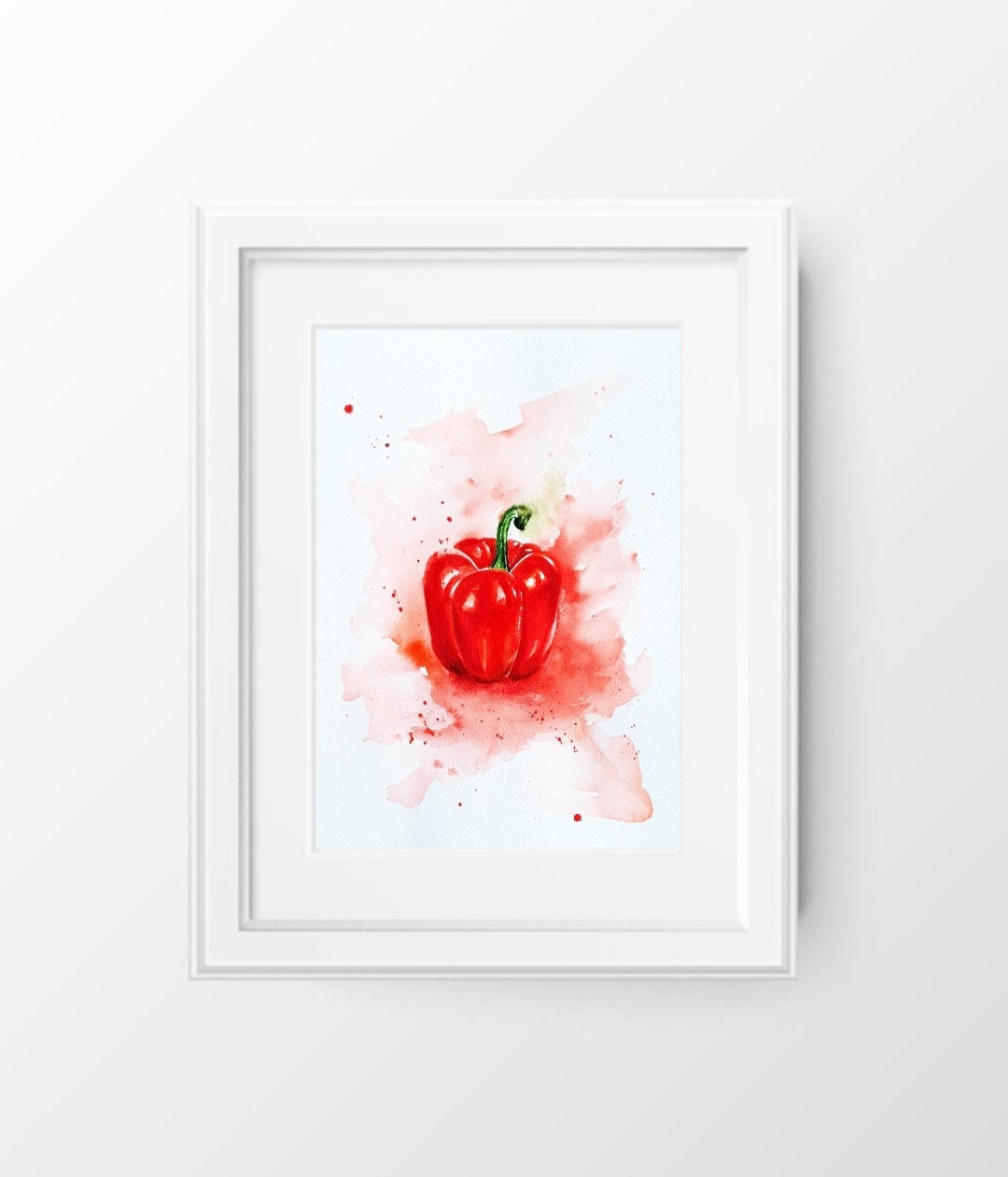 Food Painting Red Peppers Art Paprika Original Wall Art Pepper ...