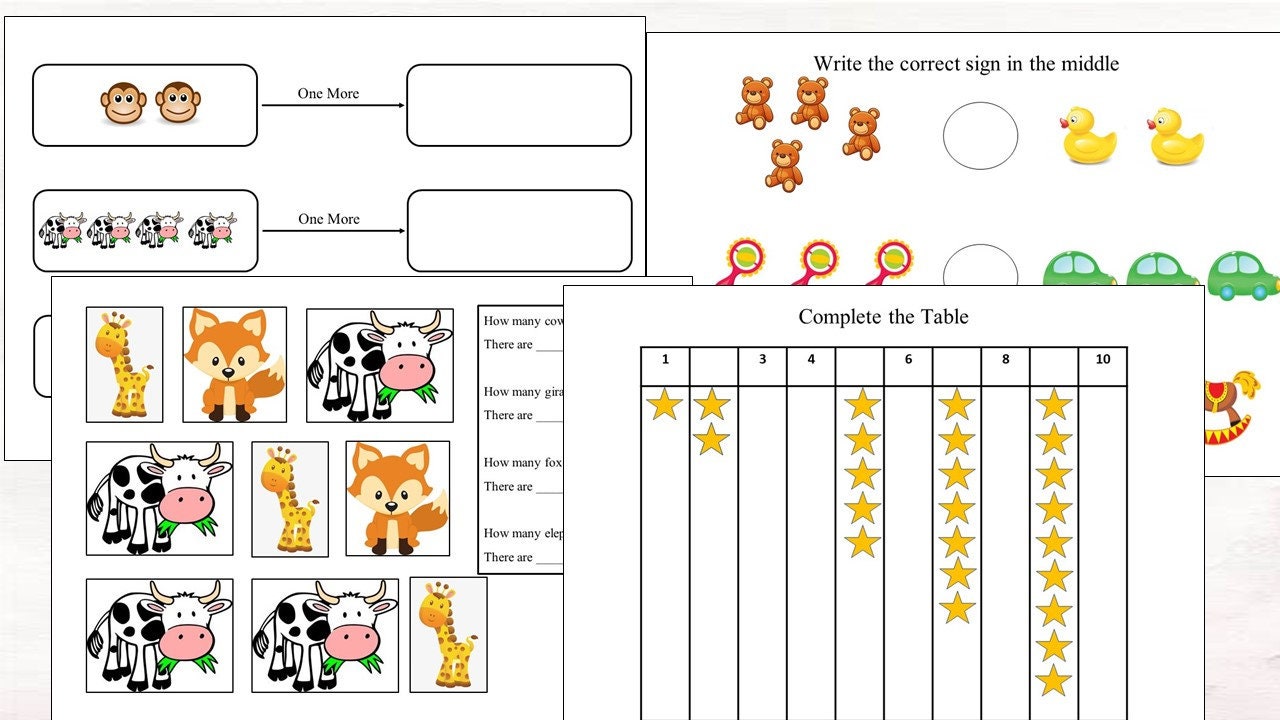 34 Printable Math Activity Worksheets. Early Years - 4th Grade. Size A4 ...