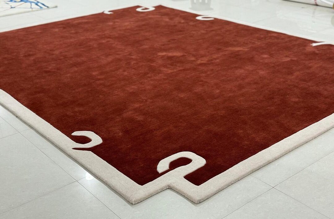 Soho Rust Ivory Hand Tufted Rug for Living Room, Bed Room , Kids Room ...