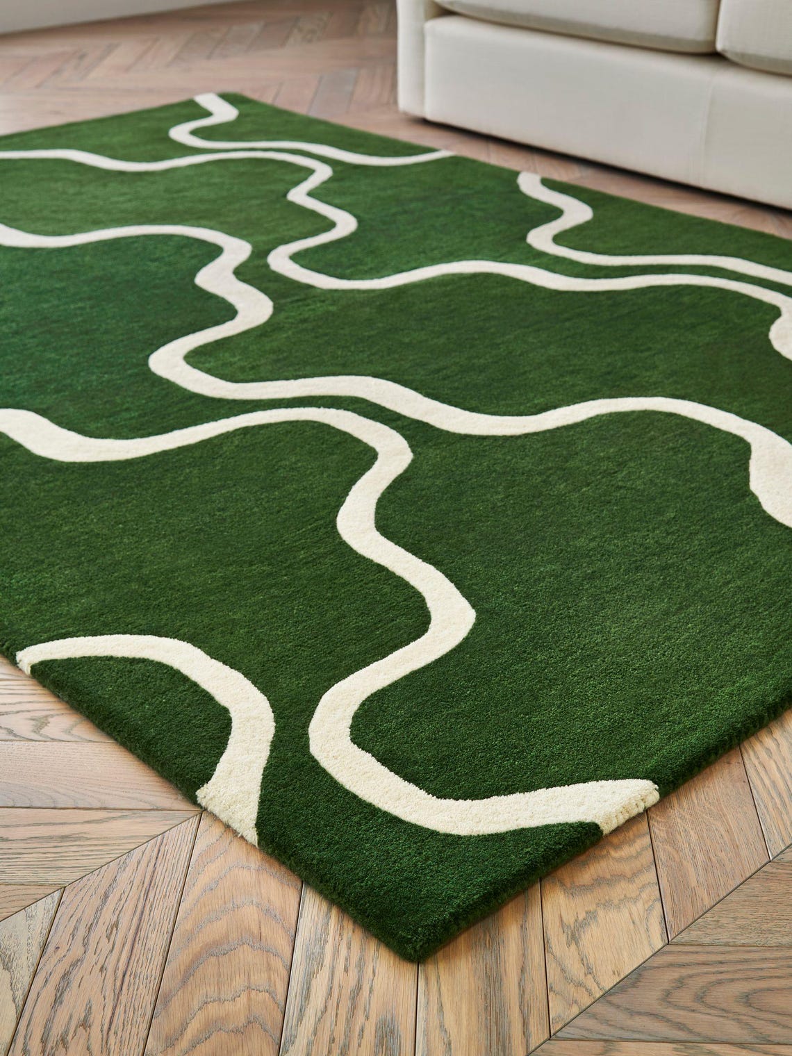 Sophie Modern Hand Tufted Area Rug for Living Room , Bedroom Hallway ...